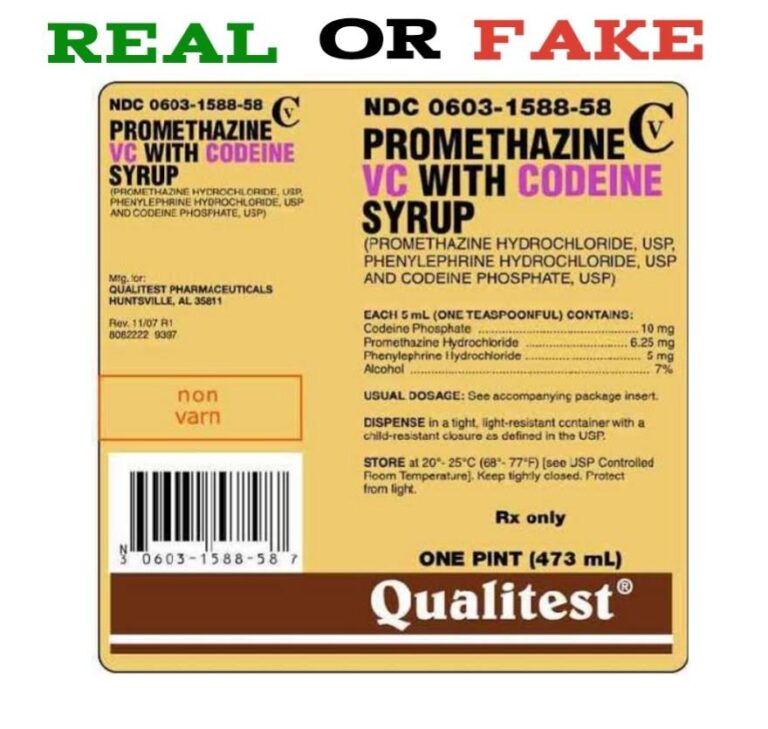How to Spot Fake Qualitest Codeine Products - Public Health