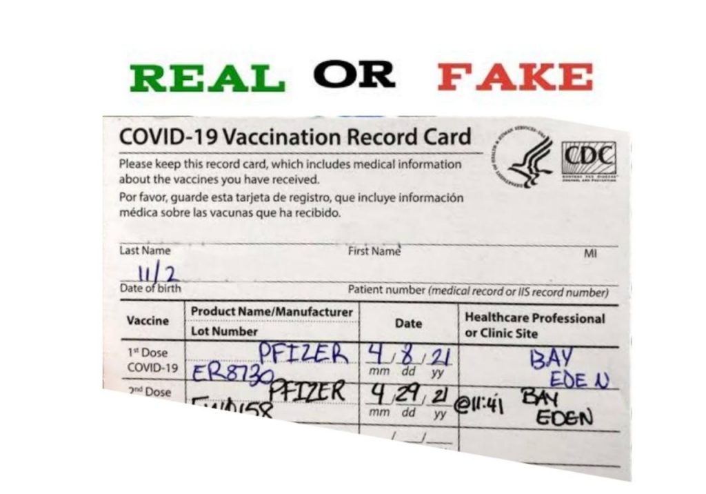 How to Spot A Fake Vaccine Card - Public Health